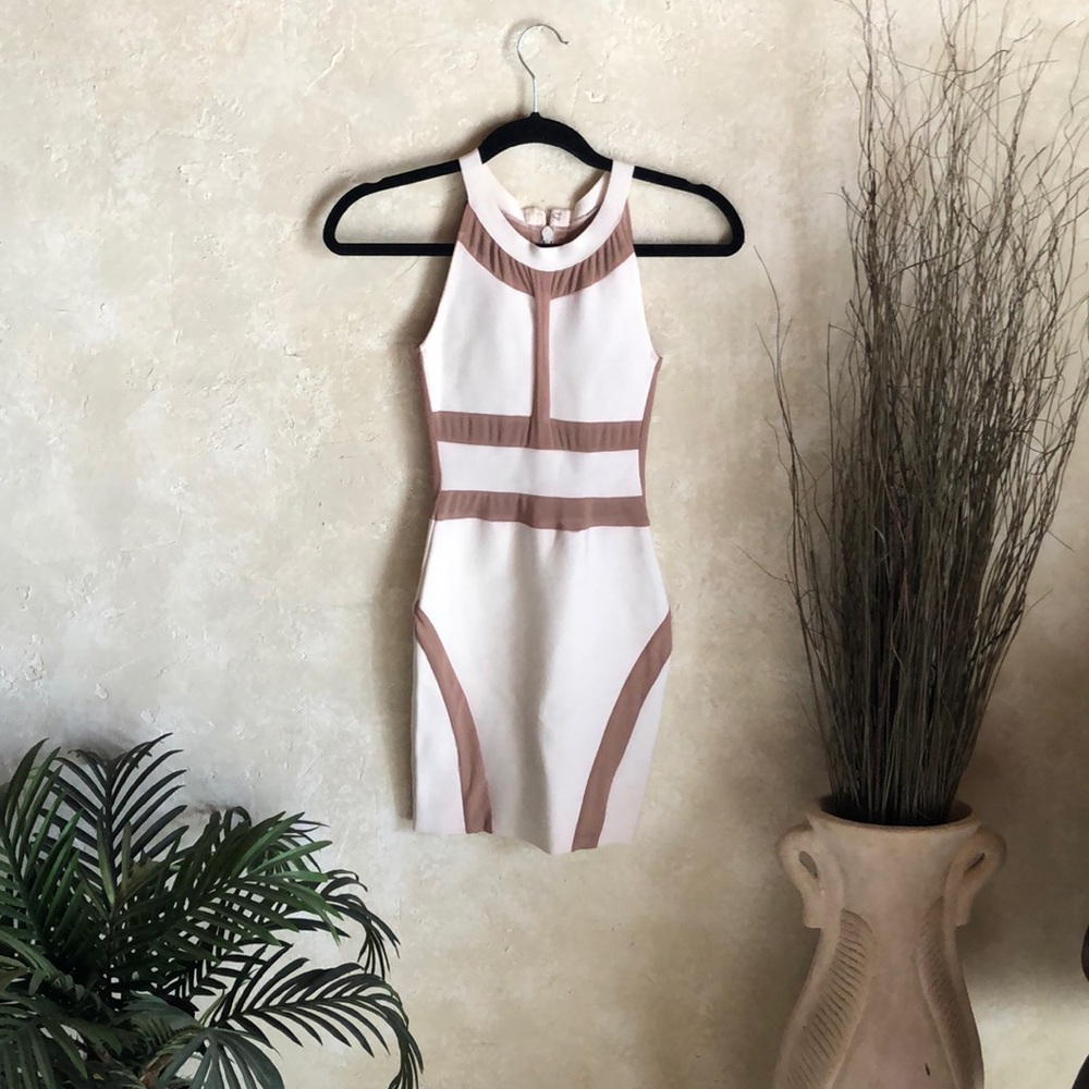 Geometric Bodycon Dress - Gem